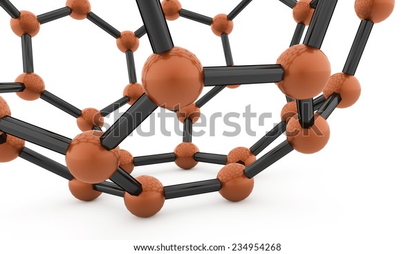 Orange Molecular Cell Structure Rendered Stock Illustration 234954268 ...