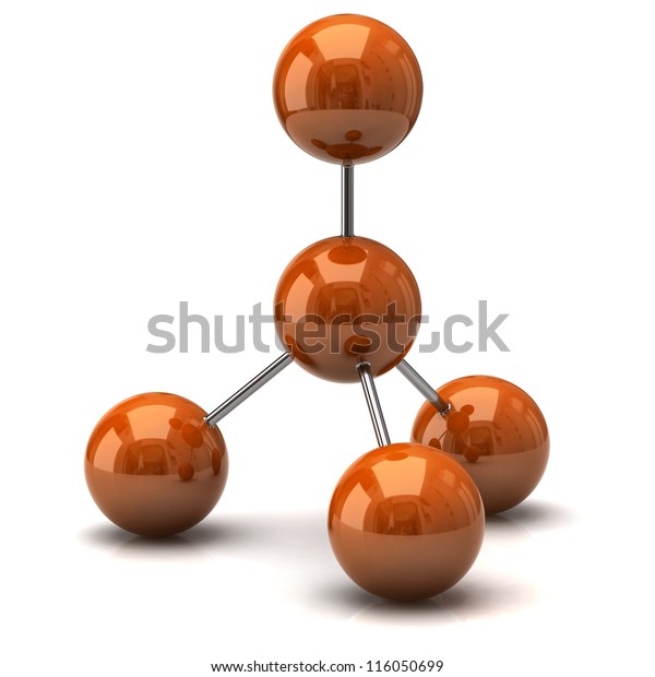 Orange Molecule Icon Stock Illustration 116050699