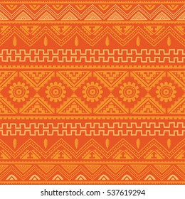 Orange Native American Ethnic Pattern Theme Stock Vector (Royalty Free ...