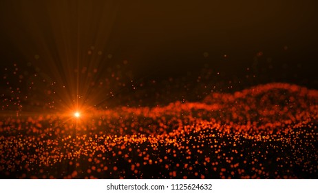 Orange Particles Background Stock Illustration 1125624632 | Shutterstock