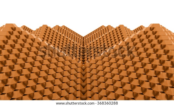 Orange Pyramid Cubes Concept Rendered Stock Illustration 368360288 ...