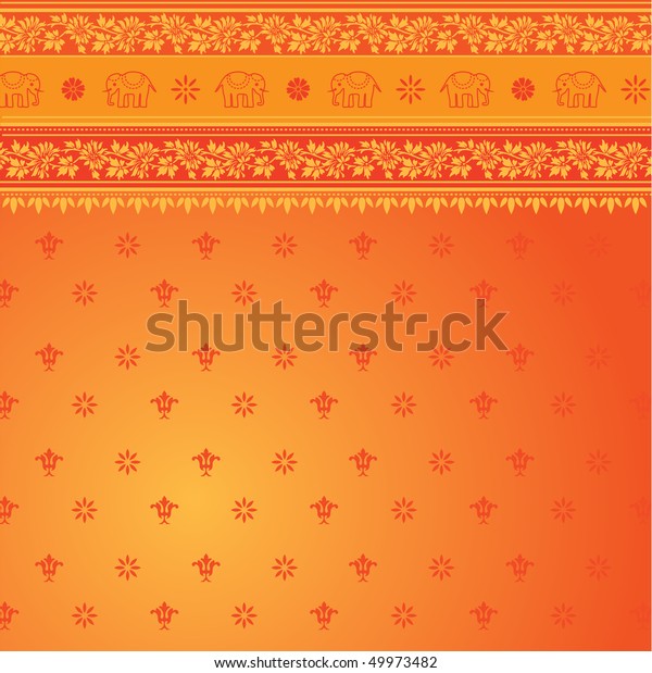 Orange Sari Background Stock Illustration 49973482