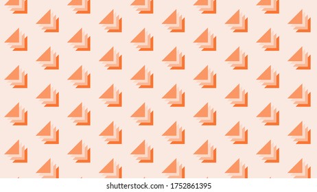 Orange Triangle Pattern Wallpaper Background Stock Illustration ...