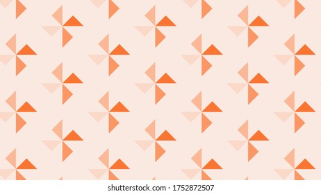 Orange Triangle Pattern Wallpaper Background Stock Illustration ...