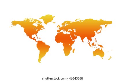 Ilustrasi Stok Orange World Map 46643368 | Shutterstock