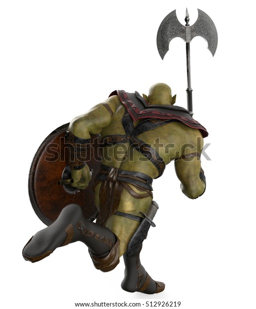 Orc War Running Back View 3d 스톡 일러스트 512926219 | Shutterstock