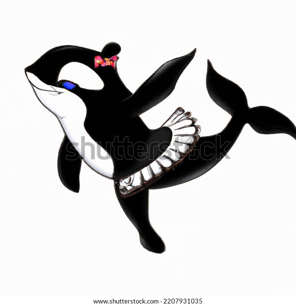 Orca Killer Whale Dancing Tutu Illustration Stock Illustration ...