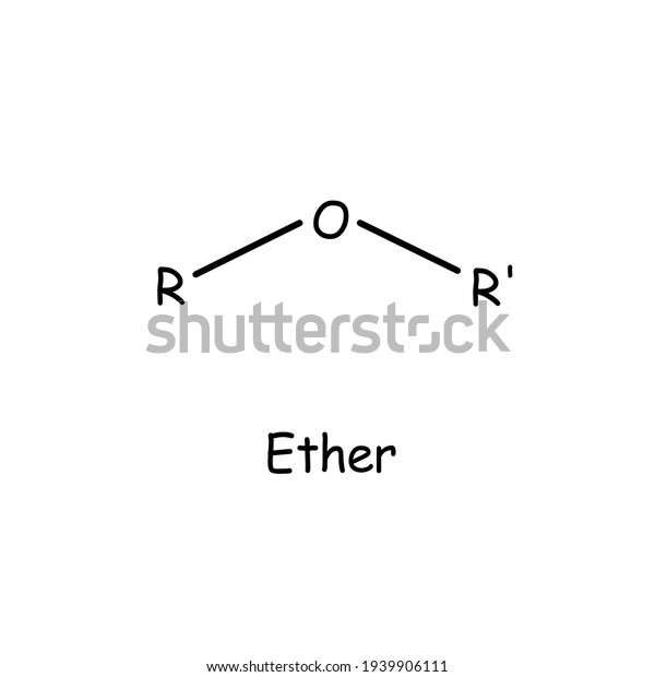 Organic Compound Ether Structure Icon Logo Stock Illustration 1939906111