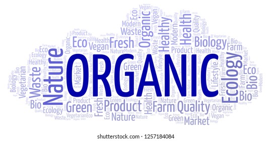 Organic Word Cloud Stock Illustration 1231341598 | Shutterstock
