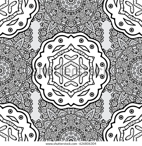Oriental Classic Gray Dim Pattern Seamless Stock Illustration 626806304 ...