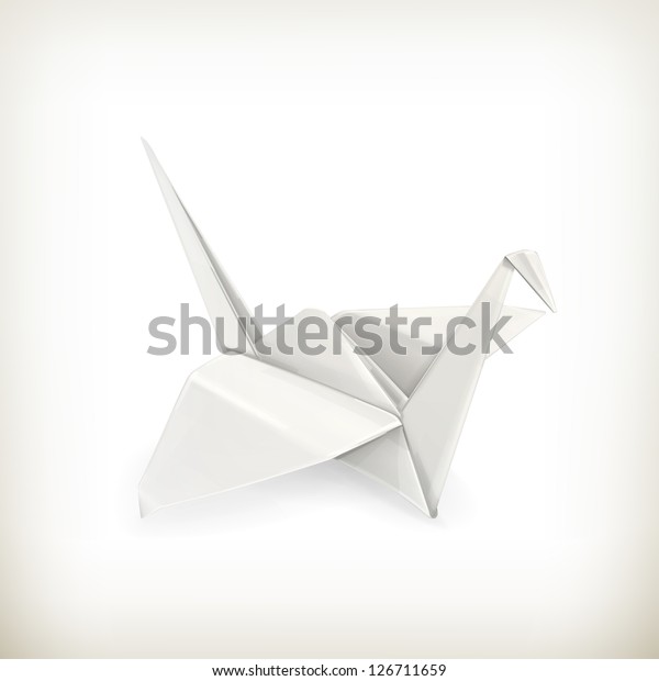 Origami Crane Bitmap Copy Stock Illustration 126711659