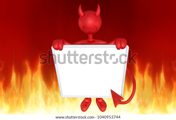 Original 3d Character Illustration Devil Blank Stock Illustration ...