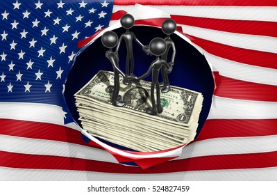 Original 3d Characters Illustration Stack Money Stock Illustration ...