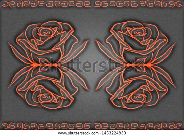 Original Background Design Form Embossed Orange Stock Illustration ...