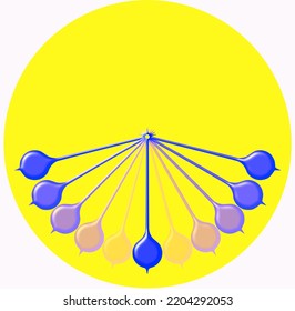 Oscillation Motion Simple Pendulum Design Stock Illustration 2204292053 ...