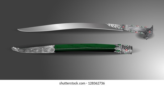 Ottoman Sword Path Stock Illustration 128362736 | Shutterstock