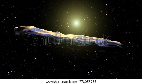Oumuamua Asteroid First Interstellar Object That Stock Illustration ...