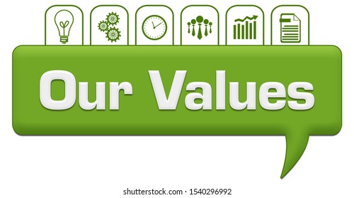Our Values Text Written Over Green Stock Illustration 1540296992 ...