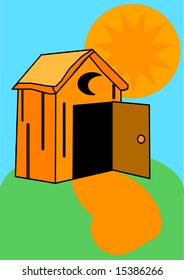 63 Outhouse with crescent moon Images, Stock Photos & Vectors ...