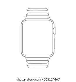 Outline Drawing Smartwatch Elegant Thin Line Stock Illustration 565124467
