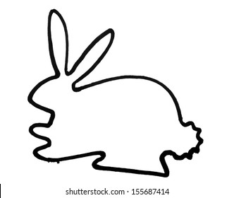 Outline Hare Stock Illustration 155687414 | Shutterstock