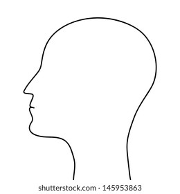Outline Human Head Stock Illustration 145953863 | Shutterstock