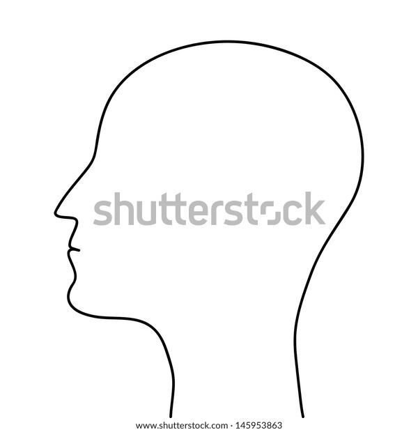 Outline Human Head Stock Illustration 145953863 | Shutterstock