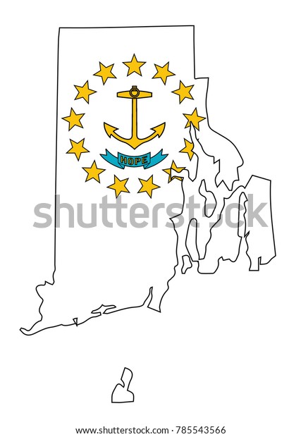 Rhode island outline map