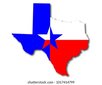 Outline Map Texas Red White Blue Stock Illustration 1017414799