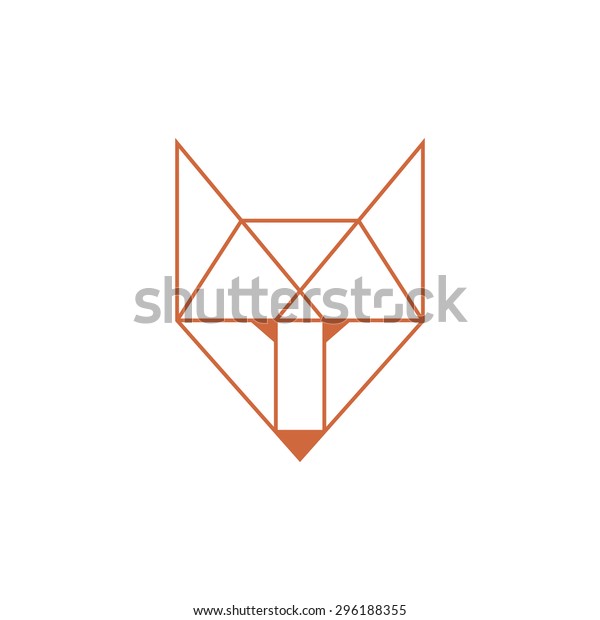 Outline Simple Fox Head Stock Illustration 296188355 | Shutterstock