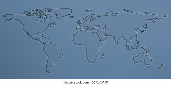 Outline World Mapworld Mapbackgrounds 스톡 일러스트 667173430 | Shutterstock