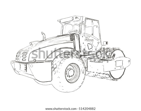 Outlines Steamroller: ภาพประกอบสต็อก 514204882 | Shutterstock