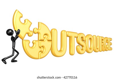 Outsource Puzzle Stock Illustration 42770113 | Shutterstock