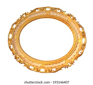 Picture Gold Wooden Tondo Frame Design Foto Stok 1362596588 | Shutterstock