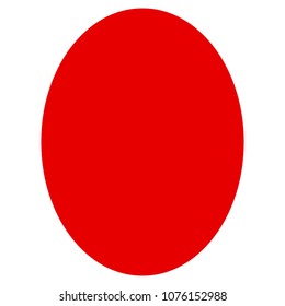 Oval Shape Red Stock Illustration 1076152988
