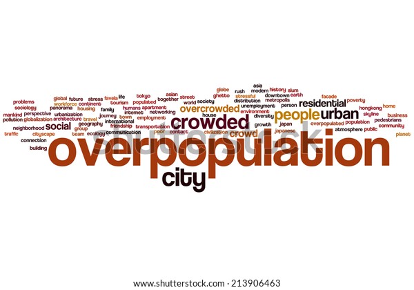 Overpopulation Concept Word Cloud Background Stock Illustration ...