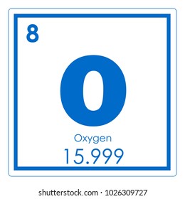 Oxygen Chemical Element Periodic Table Science Stock Illustration ...