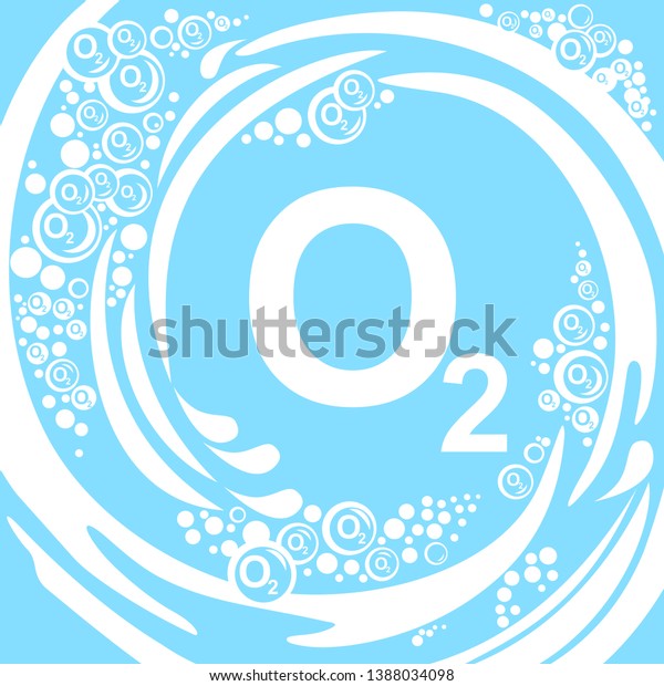 Oxygen O2 Flat Design Abstract Oxygen Stock Illustration 1388034098 ...