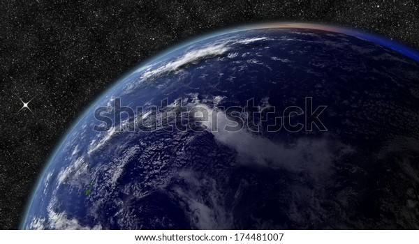 Pacific Ocean Space Elements This Image 스톡 일러스트 174481007 | Shutterstock