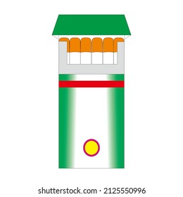 Pack Cigarettes Six Cigarettes Stock Illustration 2125550996 | Shutterstock
