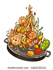 351 Pad thai drawing Images, Stock Photos & Vectors | Shutterstock