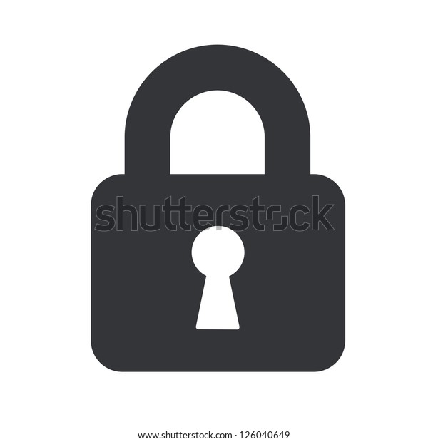 Padlock Isolated Against White Background Stock Illustration 126040649 Padlock Isolated Against White Background Stock Illustration 126040649
