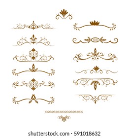 Page Dividers Set Decorative Elements Stock Illustration 591018632 ...