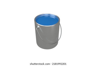 Paint Bucket 3d Model Render Image Stock Illustration 2181992201 ...
