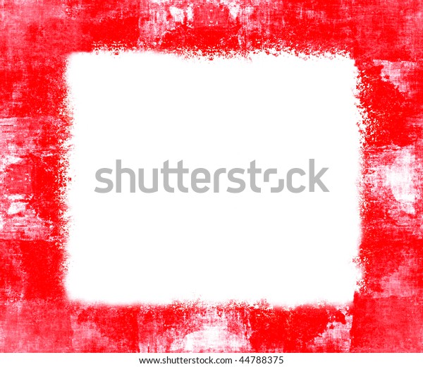 Painted Red Grunge Border Frame Stock Illustration 44788375 | Shutterstock