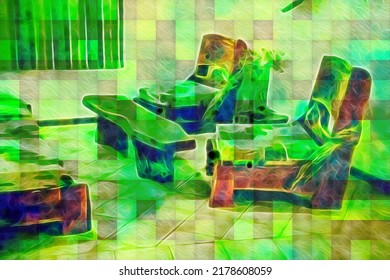 Painting Interior Design Random Generated Squares Stock Illustration ...