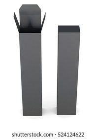 Pair Vertical Boxes Isolated On White Stock Illustration 524124622 ...