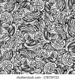 Paisley Seamless Pattern Raster Version Stock Illustration 178739723 ...