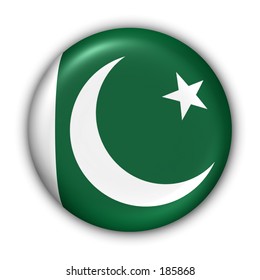 Pakistan Flag Button Stock Illustration 185868 | Shutterstock