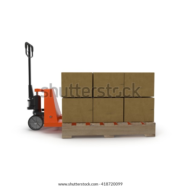 Pallet Jack Boxes On Pallets 3d 库存插图 418720099 | Shutterstock